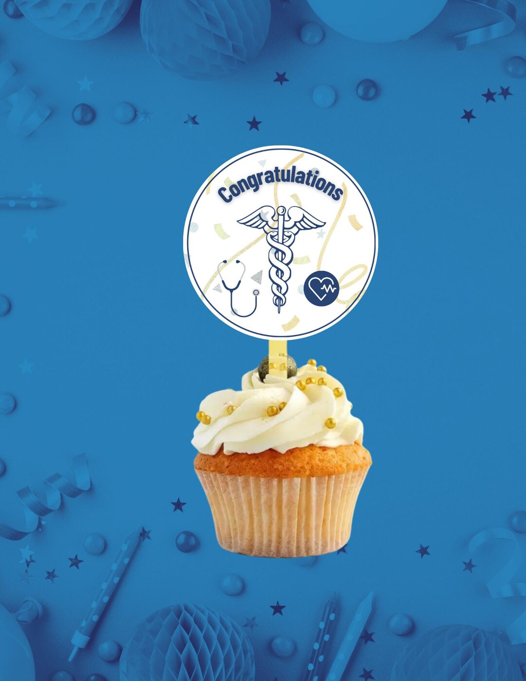 Medical Graduate Cupcake Topper,white Coat Cupcake Topper, Medical ...