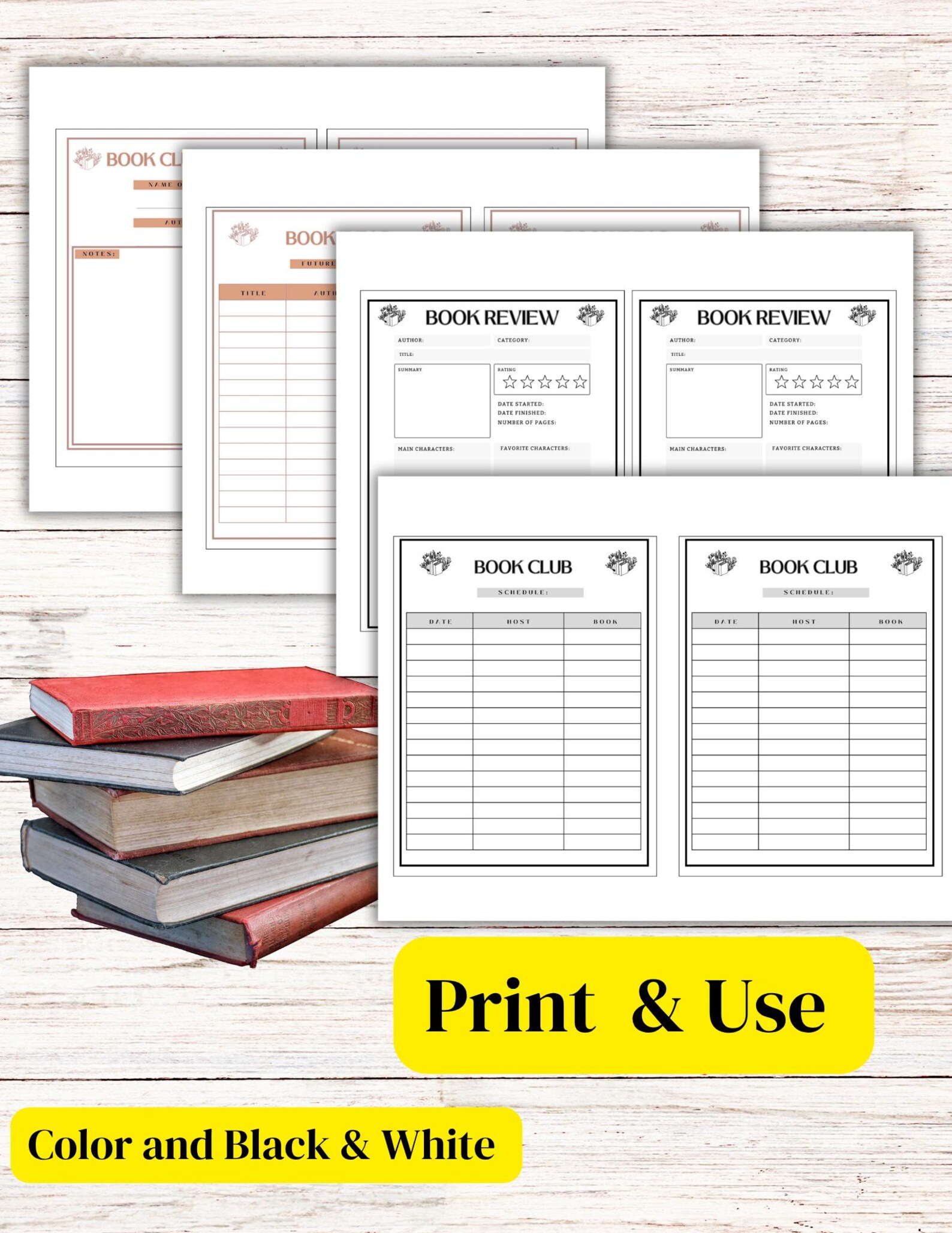 Book Club Discussion Guide Kit, Templates Kit for Bookclub, Bookclub ...