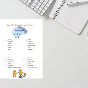 Printable Scavenger Hunt Game for Rainy Day - Etsy