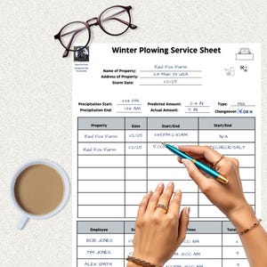 Commercial Snow Plowing Service Sheet: Snow Plowing Service Contract ...