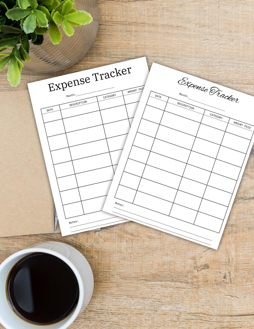 Expense Tracker Printable, Budget Planner, Monthly Finance Log,money ...