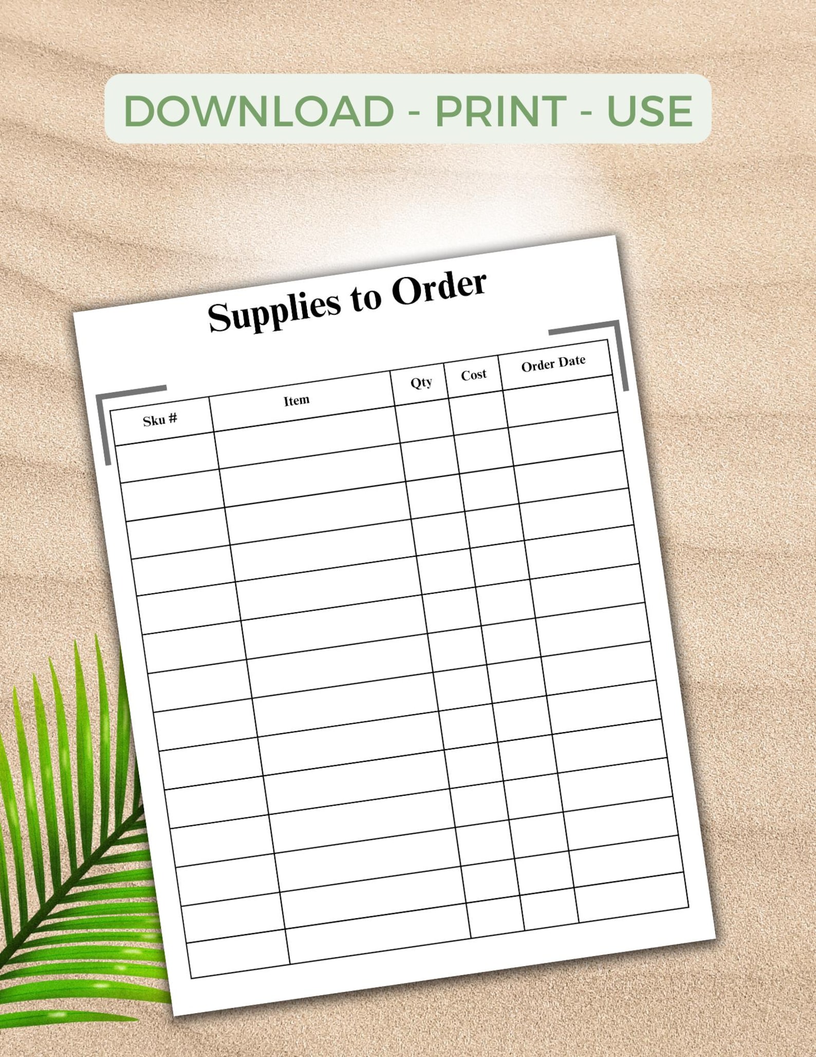 Printable Supply Tracker Template: Organize Inventory & Manage Stock ...