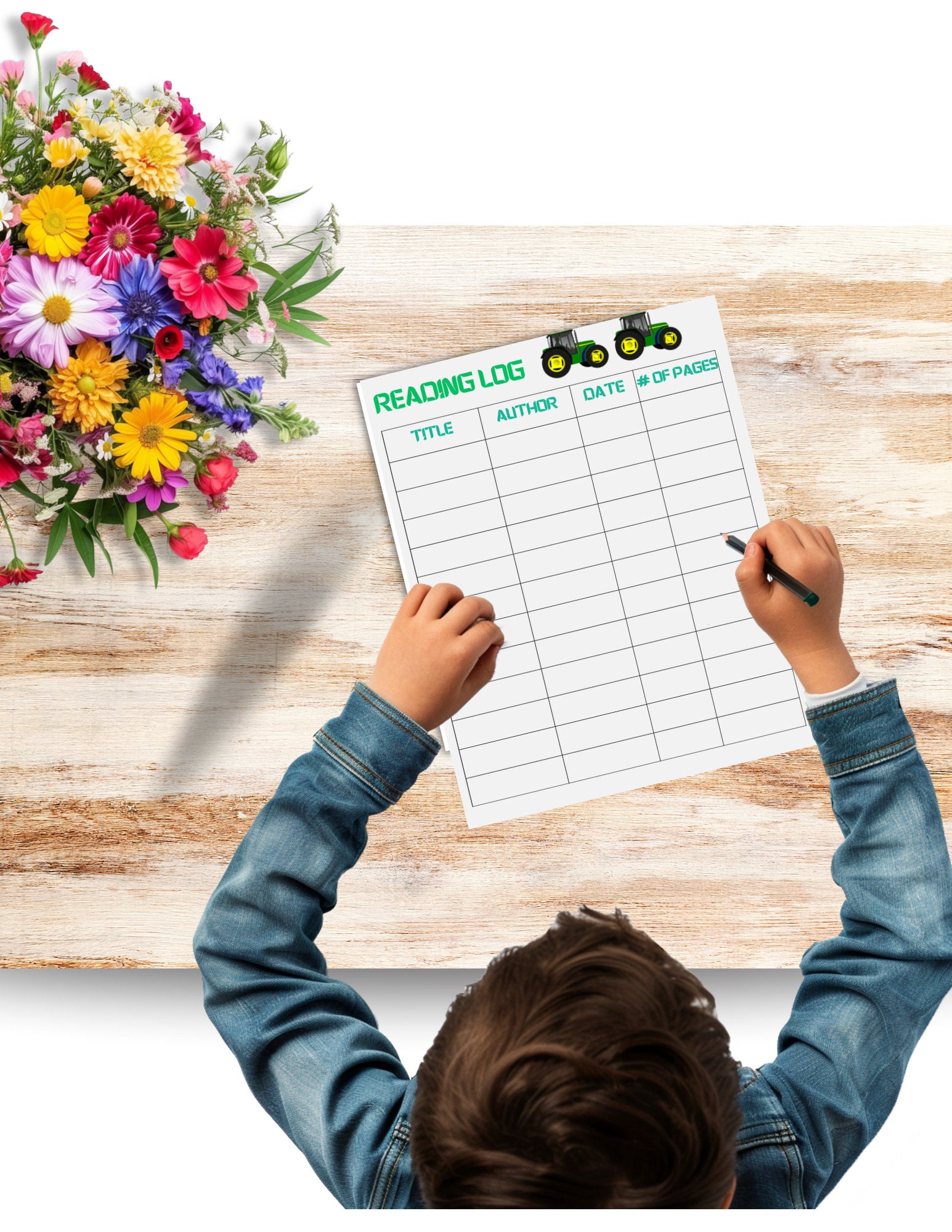 Printable Tractor Bookmarks for Kids, Tractor Themed Reading Challenge ...