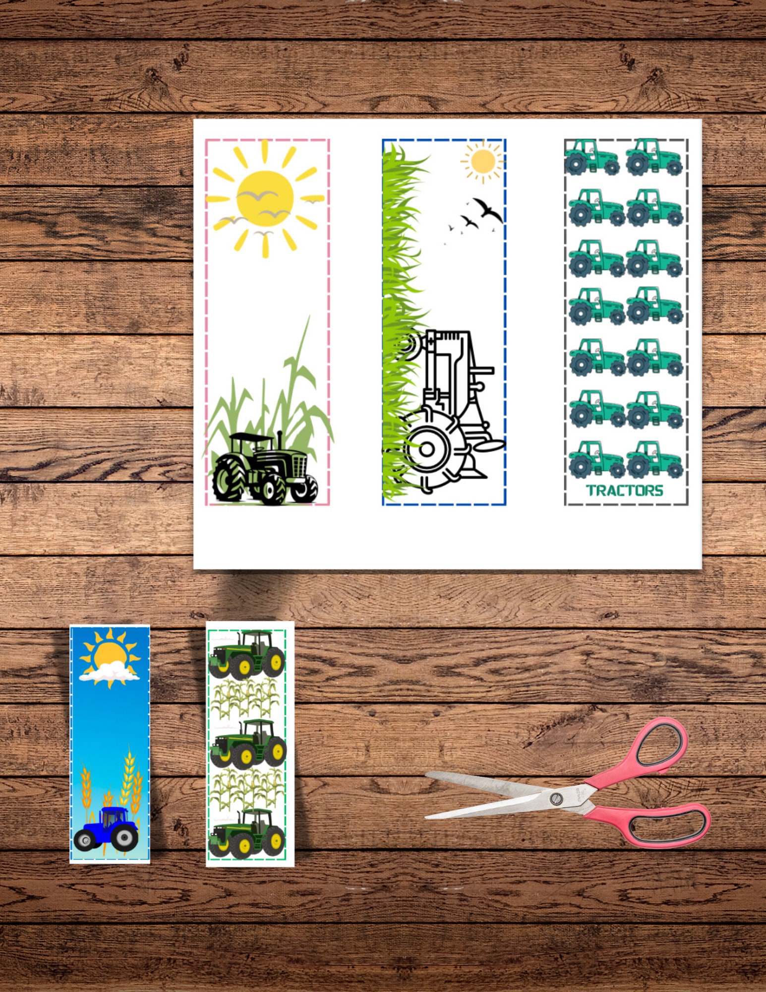 Printable Tractor Bookmarks for Kids, Tractor Themed Reading Challenge ...