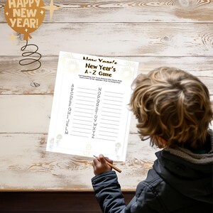 New Year's A-Z GAME, New Year's Eve A-Z Party Game,fun Game Challenge ...