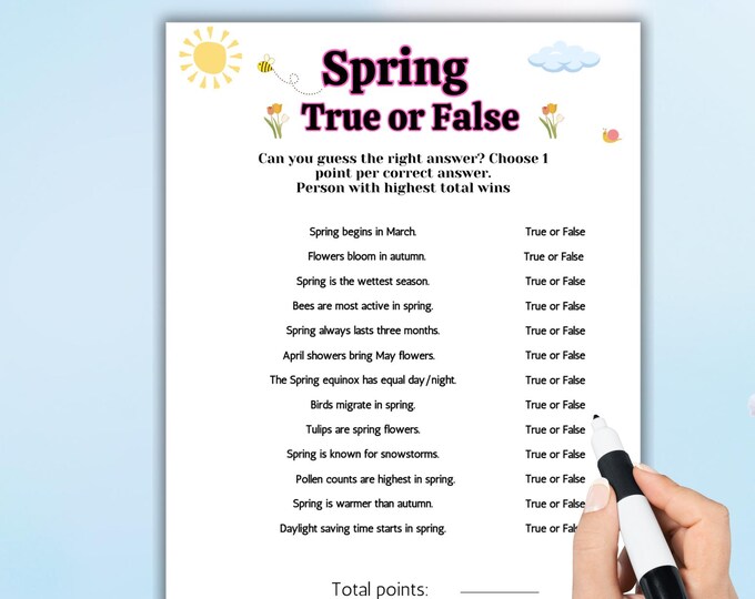 Spring GARDEN TRIVIA Game: Printable Party Activity (PDF) - Etsy Canada