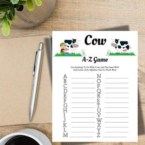 Cow Party Games Bundle: Printable Farm Animal Games (PDF Download) - Etsy