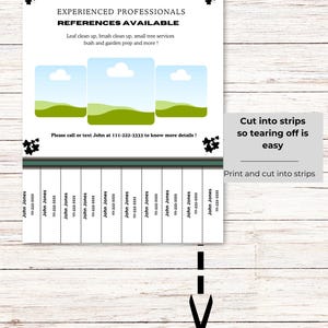 Fall Cleanup Tear Away Flyer Template, Editable, Self Customization ...