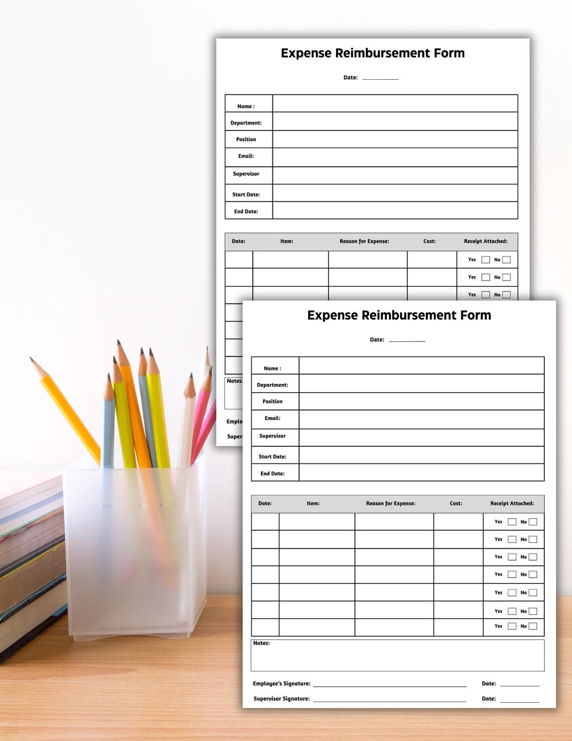 Fillable Reimbursement Form Template: Printable Expense Claim (PDF ...