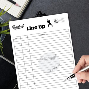 Baseball Line Up,baseball Line up Card Template, Batting Line up ...