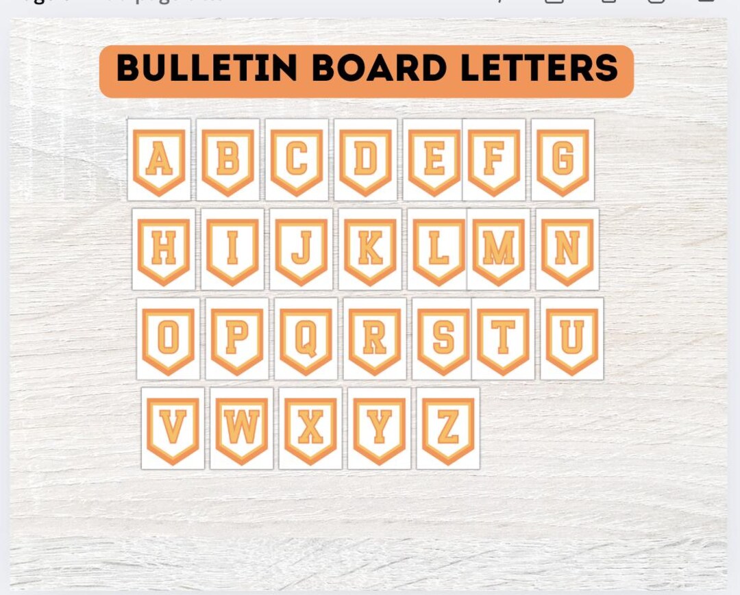 Fall Themed Bulletin Board Letters Printable, Autumn Bulletin Board ...