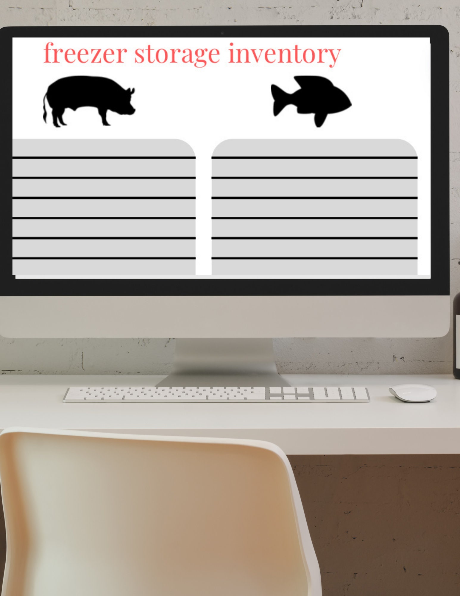 Editable Custom Freezer & Pantry Inventory Based Meal Planner and ...