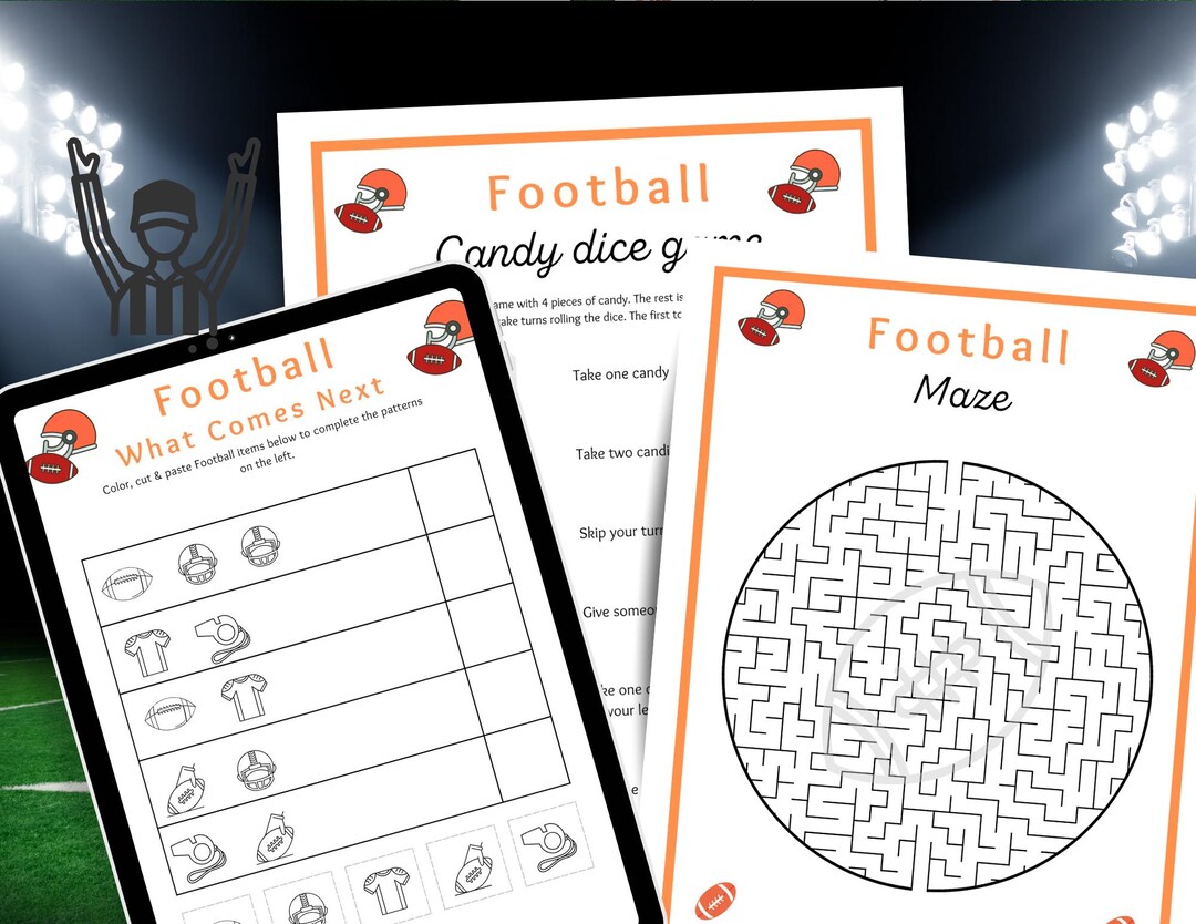 Kids Football Party Games, Football Themed Party Games, Fun Printable ...