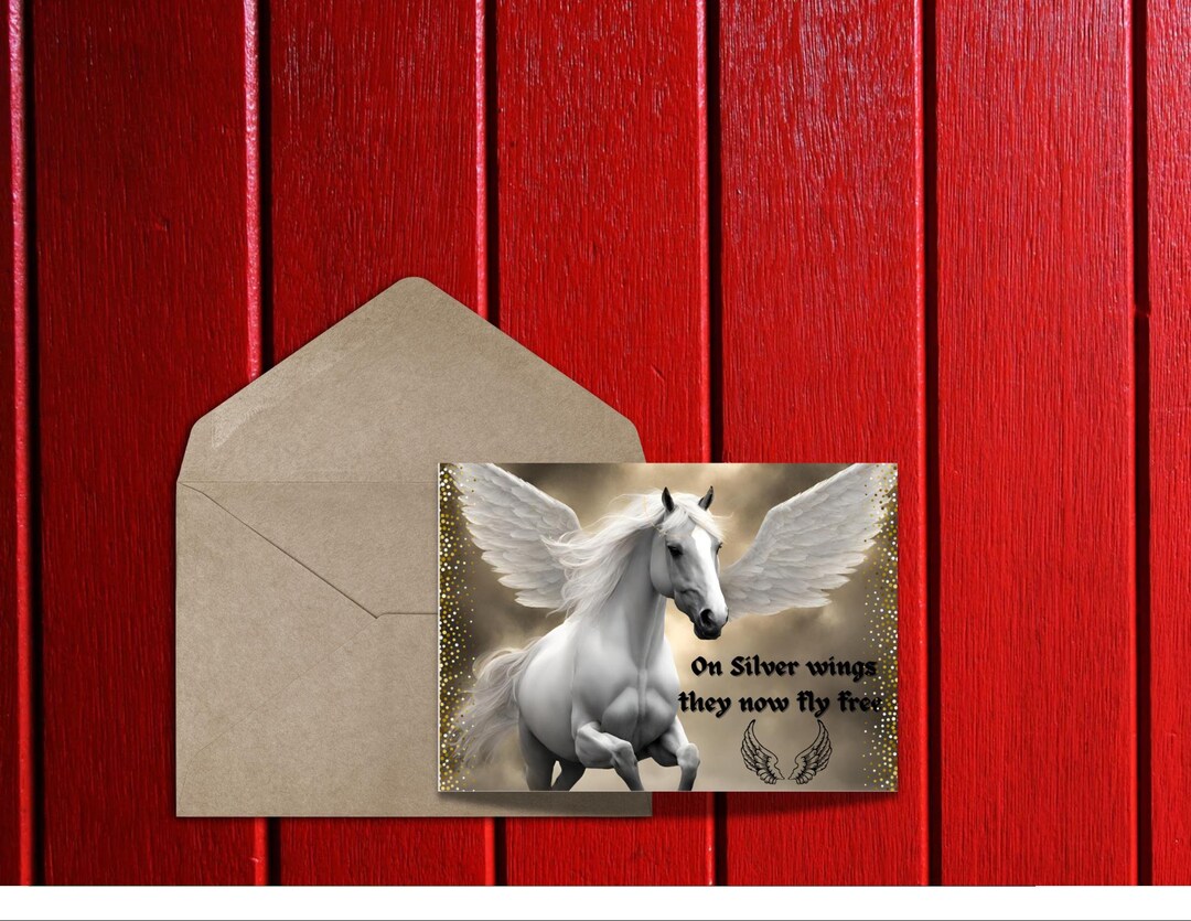 Horse Sympathy Card, Condolence Card, Death of a Companion Card, Horse ...