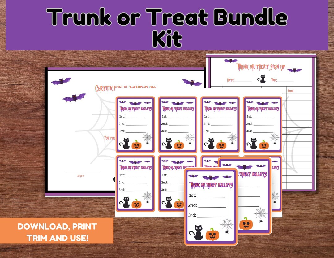Trunk or Treat Kit Bundle, Trunk or Treat Halloween Party Contest ...