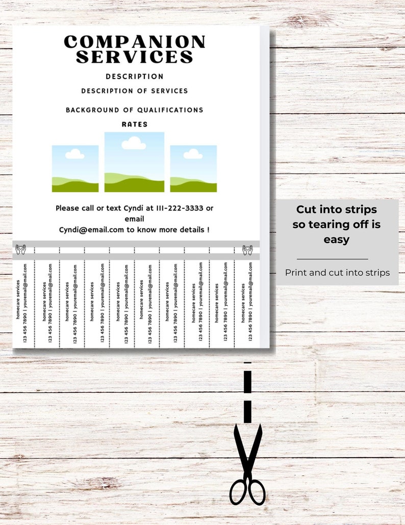 Companion Care Flyer Template,editable Senior Services Ad,home Care ...