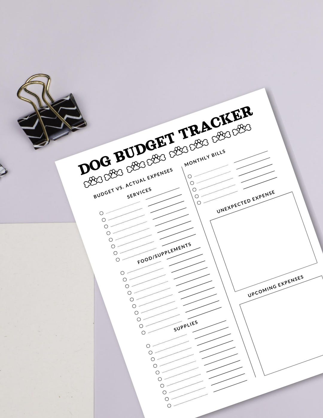 Pet Expense Tracker,dog Budget Tracker,printable Pet Expense Record,dog ...