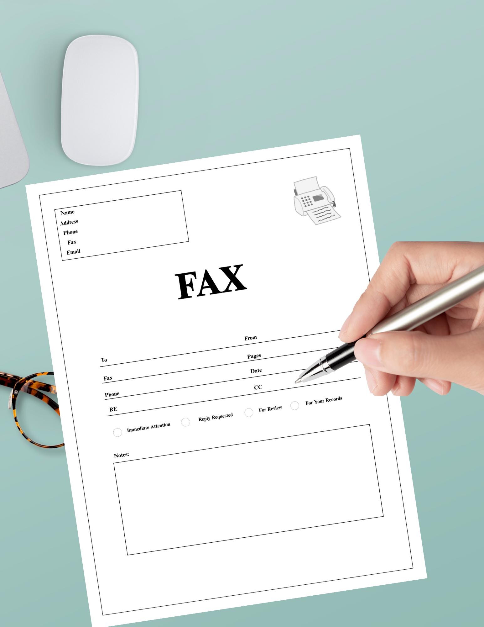Fax Cover Sheets, Printable Fax Cover Form, Professional Faxing Template, Office Fax Sheet ...