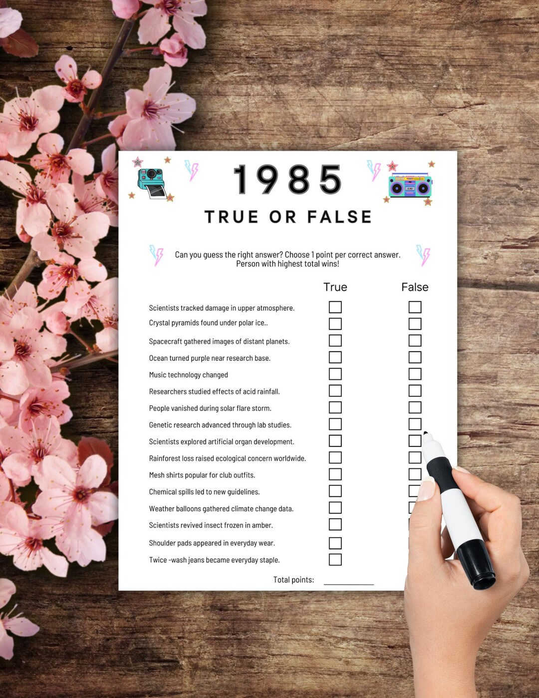 1985 Trivia, 1985 Trivia Game, 40th Birthday Party Activities ...