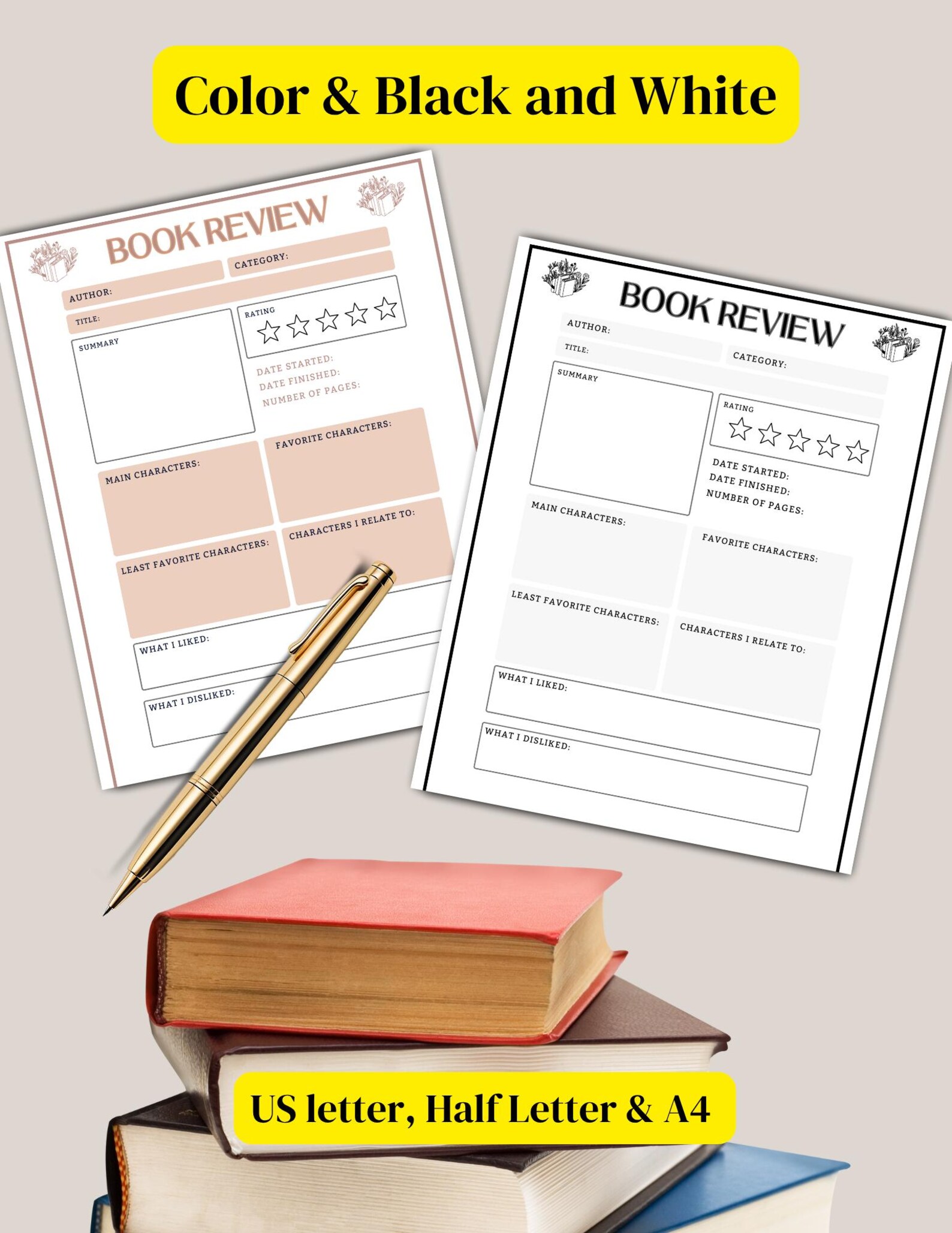Book Club Discussion Guide Kit, Templates Kit for Bookclub, Bookclub ...