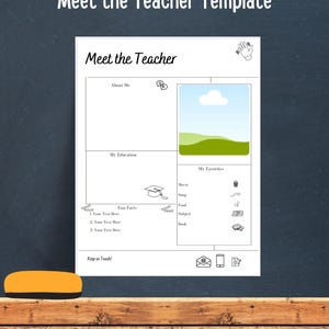 Meet the Teacher Classroom Printable, Editable Template, Teacher Flyer ...