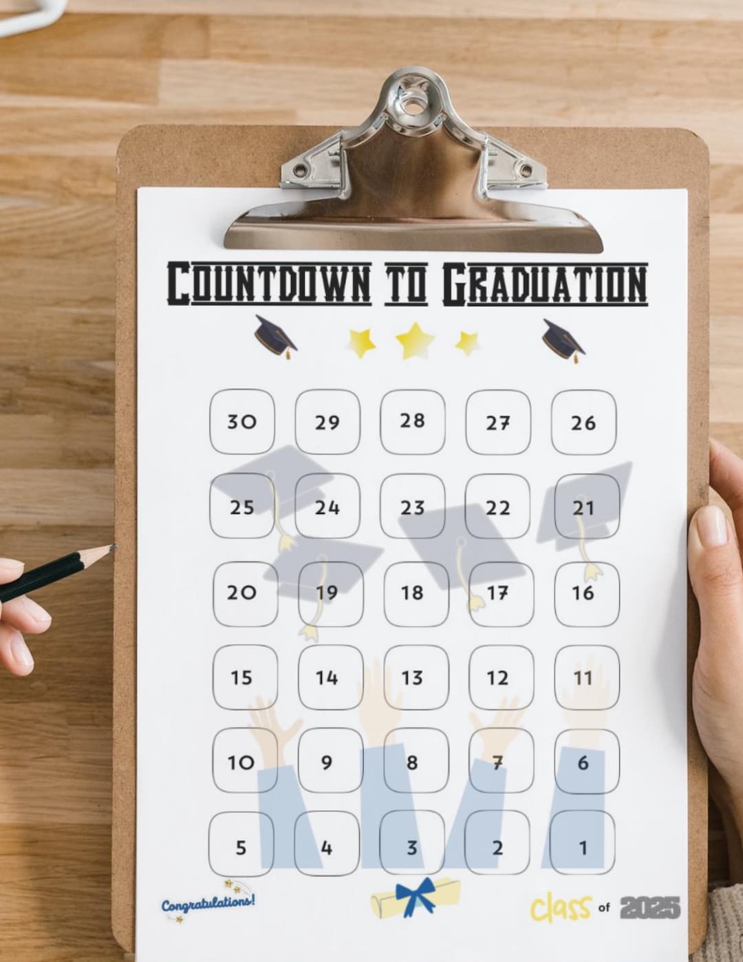 Graduation Countdown Calendar, Watch the Days Fly by Graduation ...