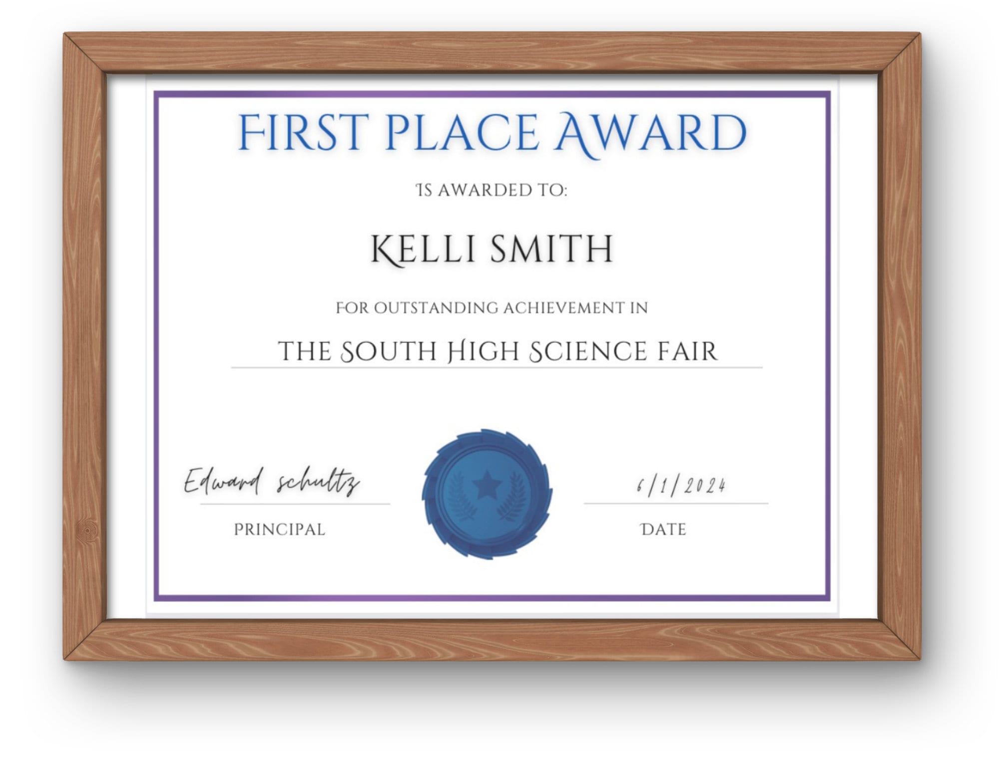 First Place Award Certificate Trophy ,editable and Customizable,well ...