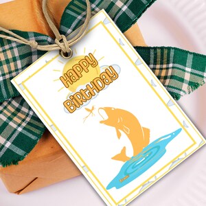Fish Themed Birthday Tags for Gifts and Presents for the Fisherman ...