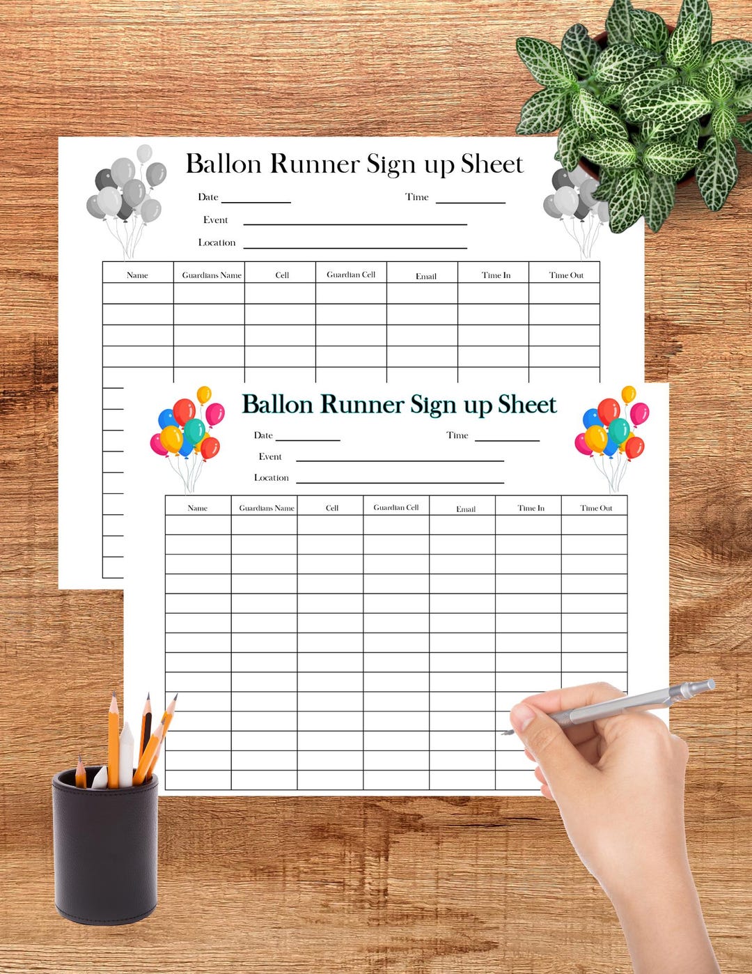 Balloon Runner Sign up Sheet, Cowboy Mounted Shooting Balloon Runner ...