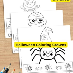 Halloween Hat Paper Crown,halloween Craft, Kids Crown Coloring Craft ...