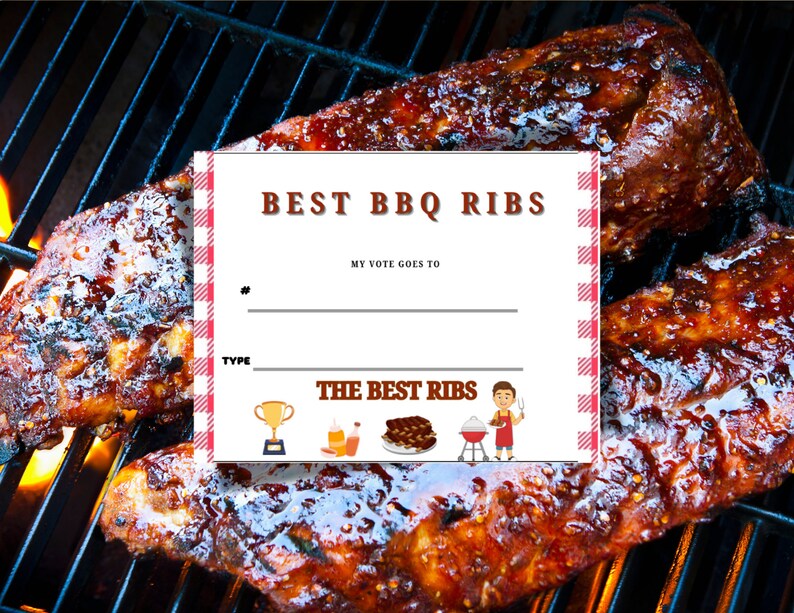 Best BBQ Ribs Ballot Voting Cards - Etsy