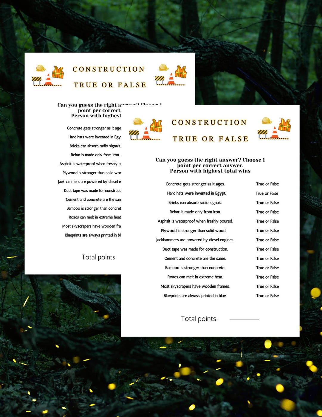 Construction Party Games: Construction Party Celebration (printable PDF ...