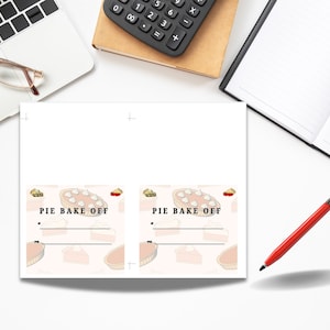 Pie Bake off Table Markers, Pie Baking Contest, Contestant Numbers ...