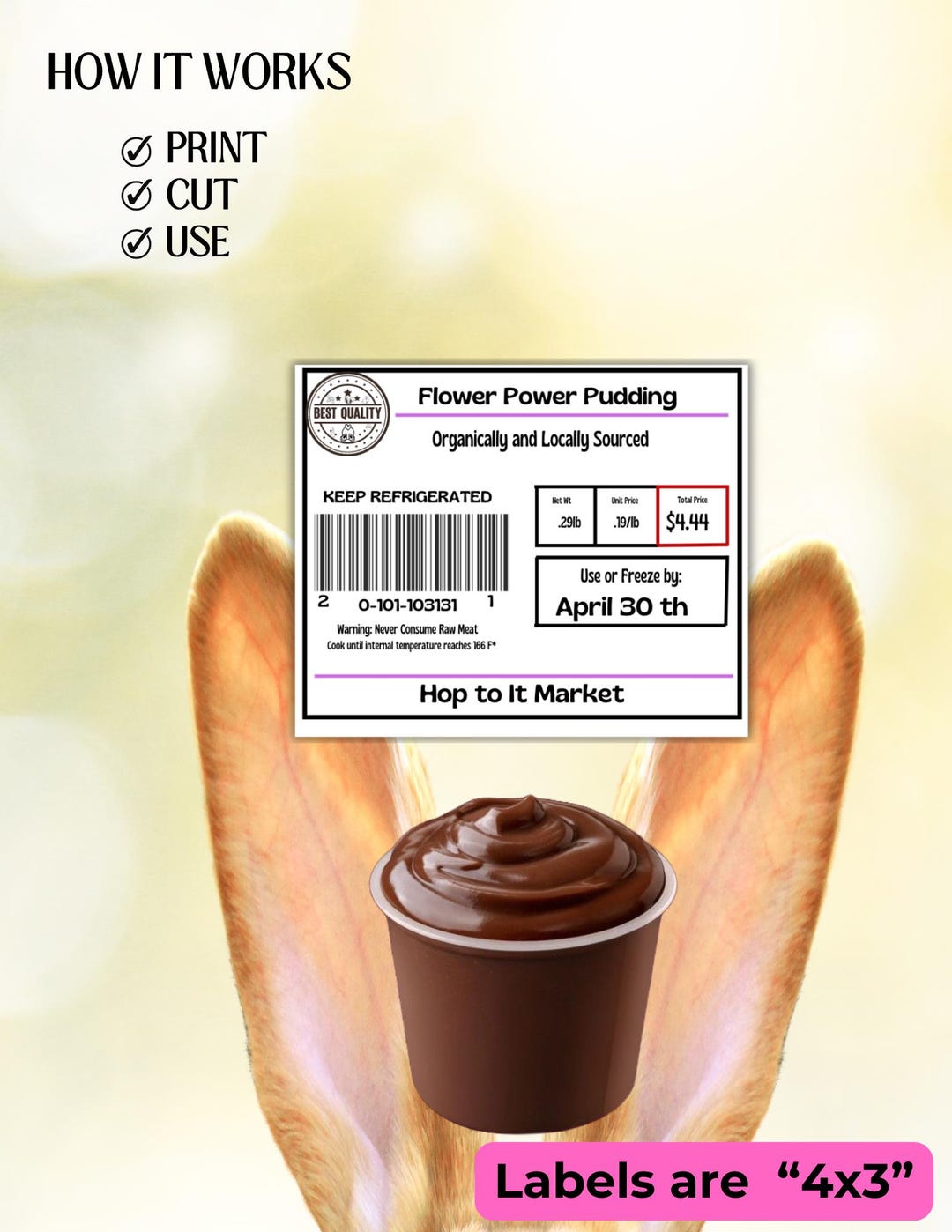 Printable Fake Food Labels for Easter, Faux Supermarket Food Labels ...