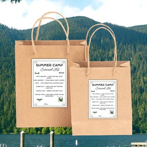 Summer Camp Survival Kit Tag Printable,favor Tags,printable Adventure ...