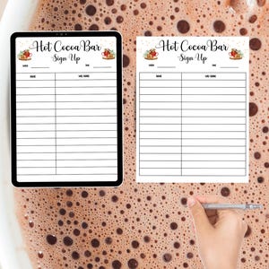 Hot Cocoa Bar Kit,printable Hot Chocolate Party, Ultimate Hot Cocoa Bar ...