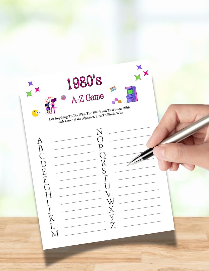 1980s Trivia Game, 80s Games Bundle Printable, 80s Activities, 80s ...