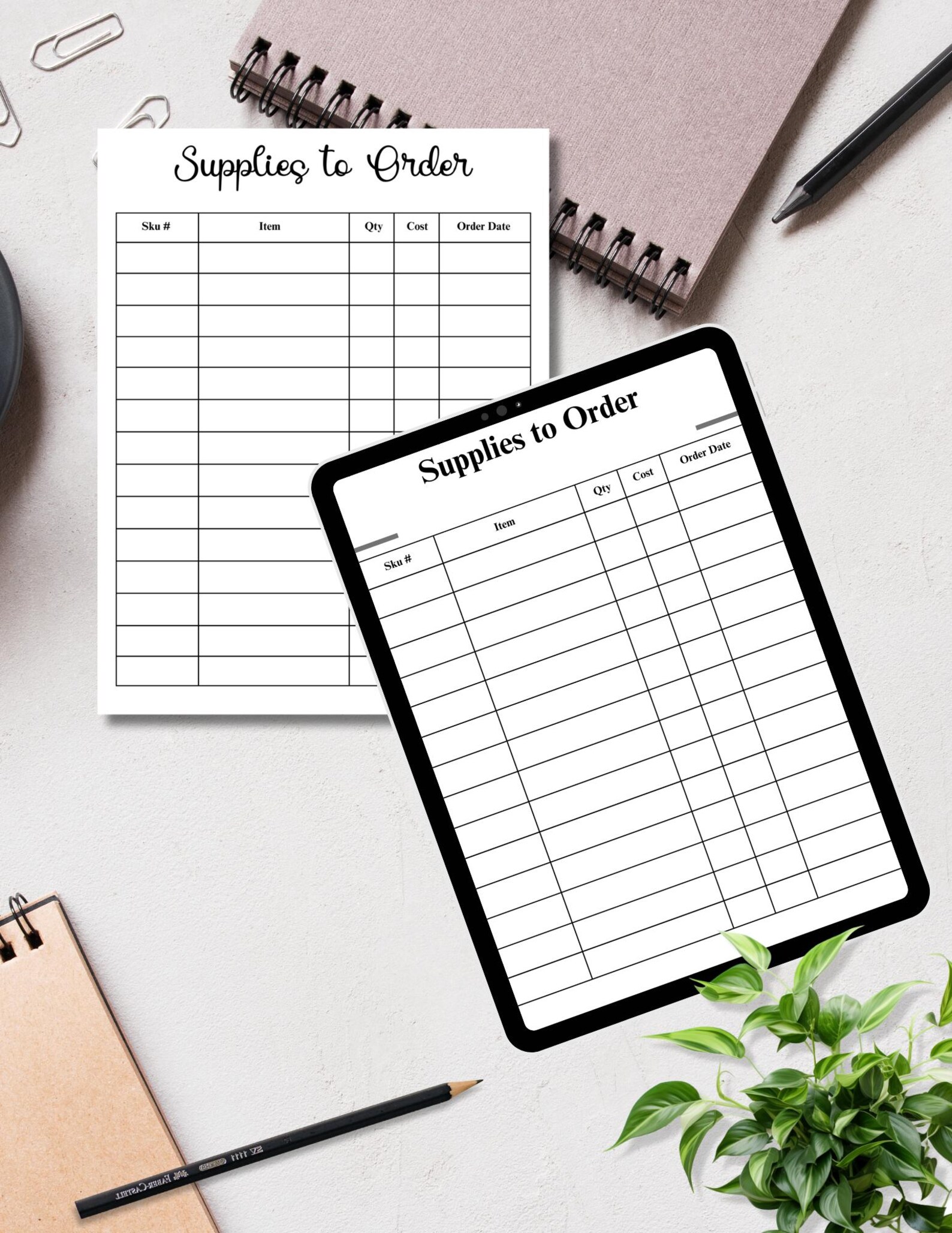 Printable Supply Tracker Template: Organize Inventory & Manage Stock ...