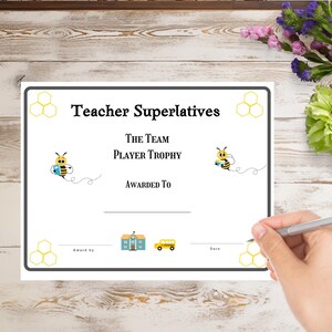 Teacher Superlative Awards – Honoring the Educators: Fun Faculty Awards ...