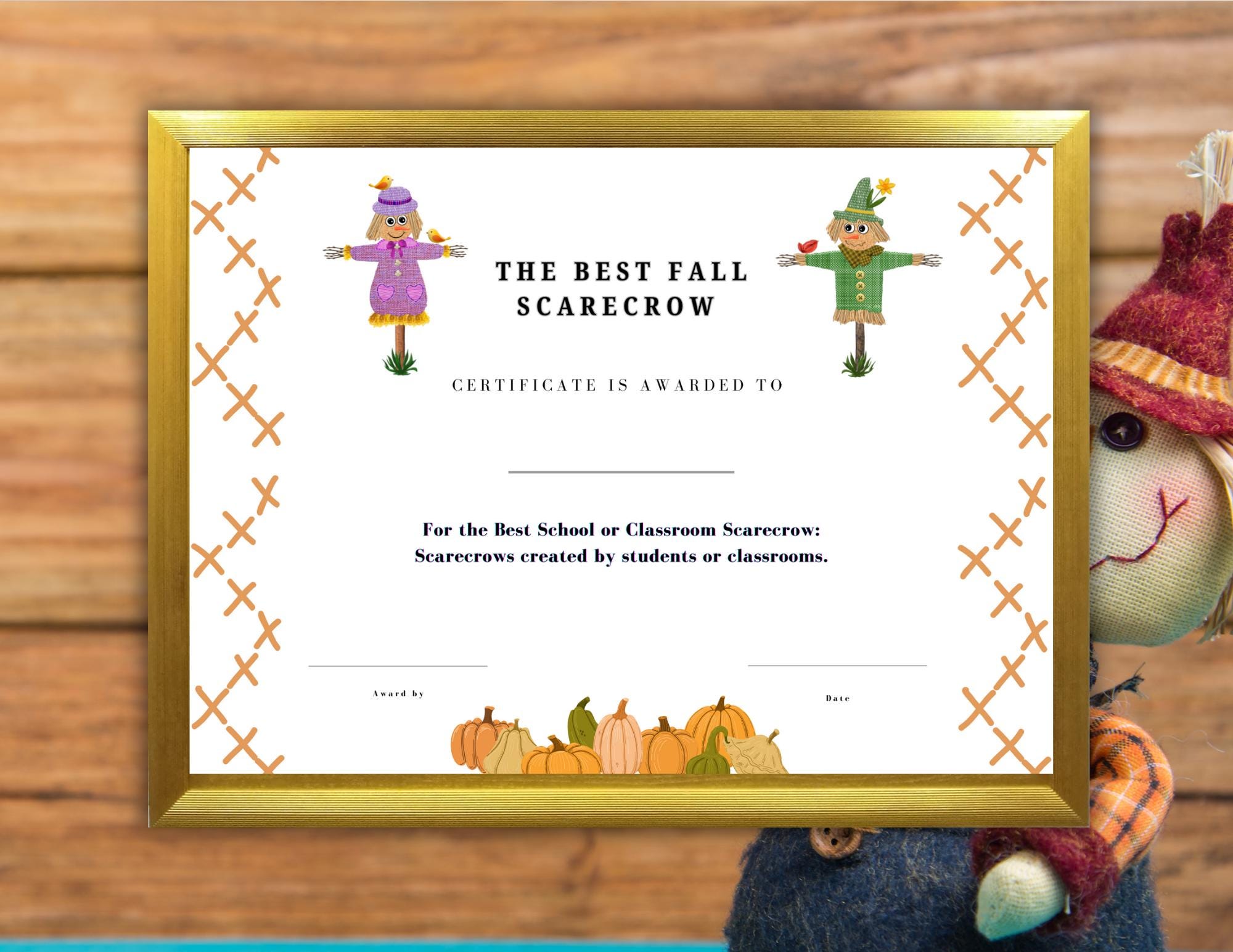 Scarecrow Awards Certificates, 20 Fall Contest Categories (pdf ...