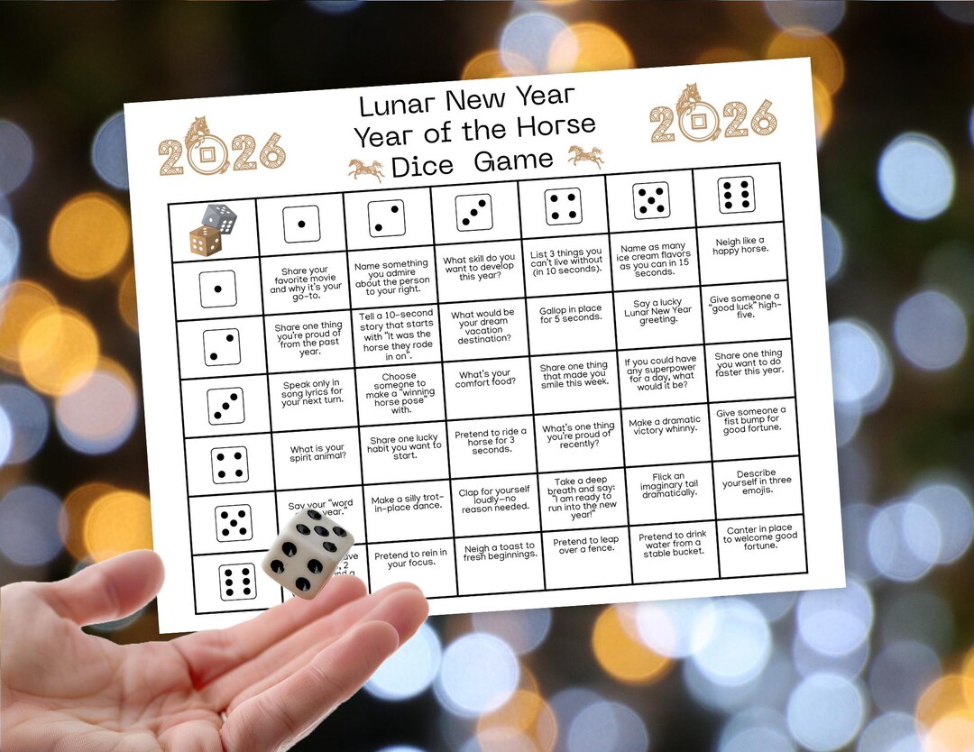 Buy 2026 Year of the Horse Lunar New Year Dice Game,chinese New Year ...