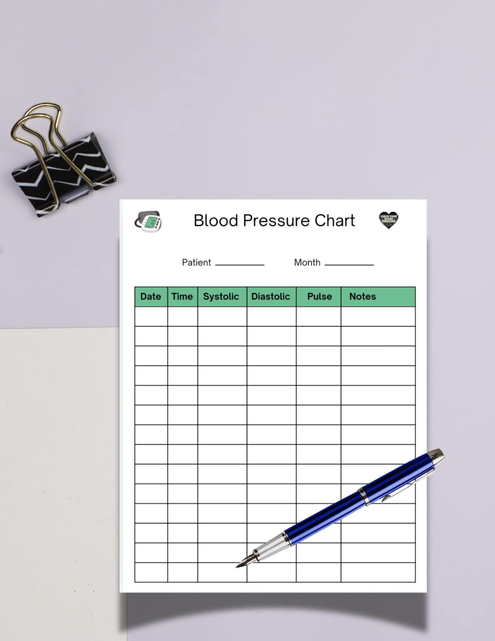 Printable Blood Pressure Chart,printable Blood Pressure Tracker ...