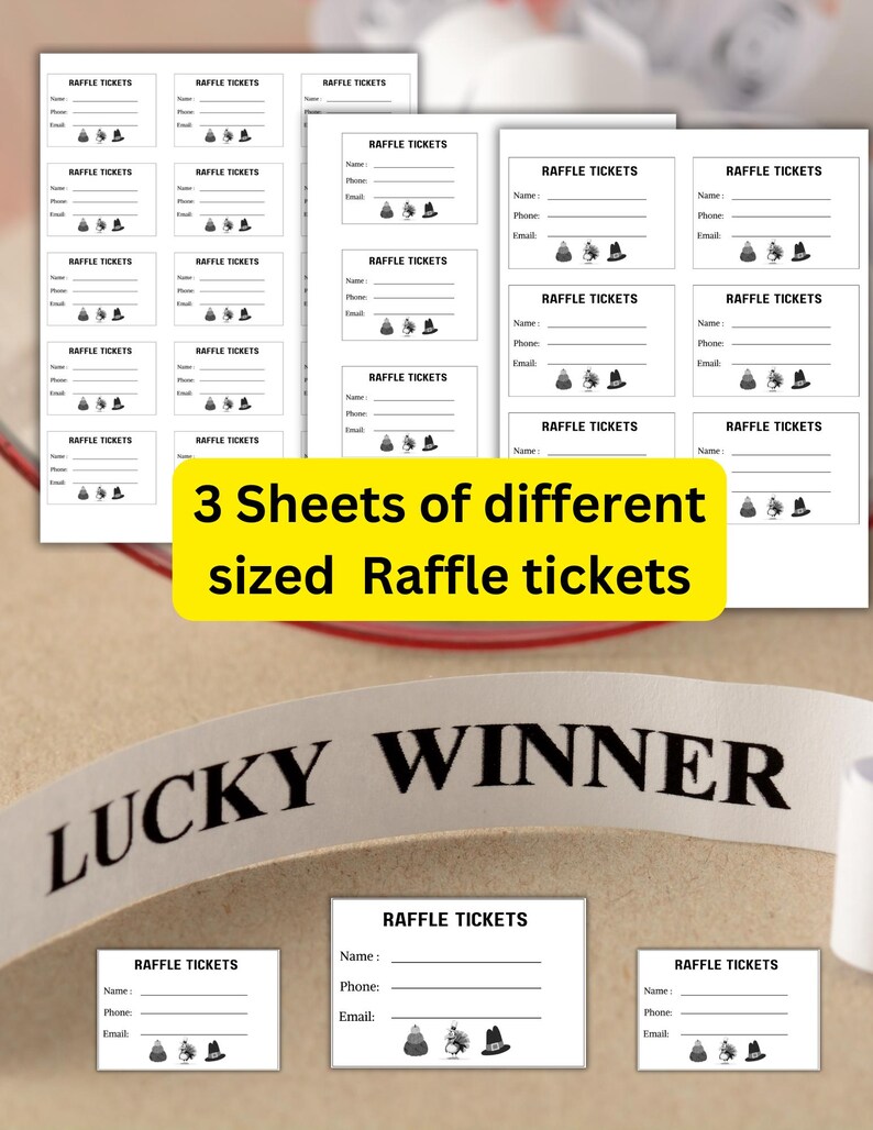 Thanksgiving Raffle Tickets,printable Fall Fundraiser,autumn Fundraiser ...