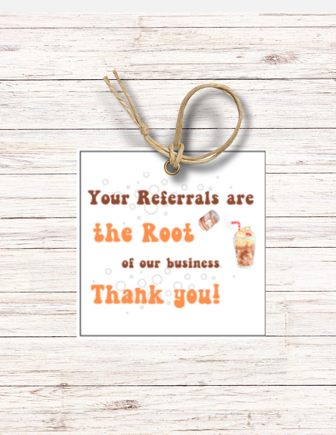 Printable Referral Thank You Tags, Client Referral, Business Gifts ...