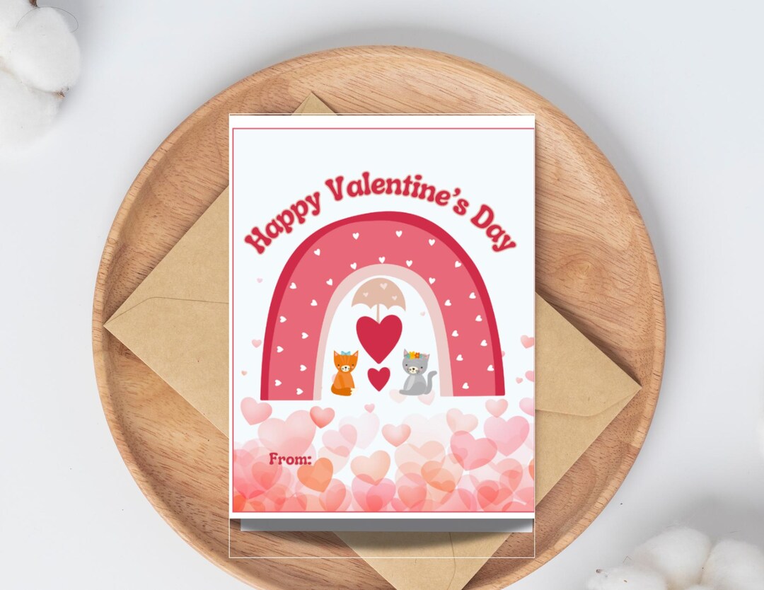 Valentine Cat Gift Card Holder,valentine Gift Card Holder, Cute ...