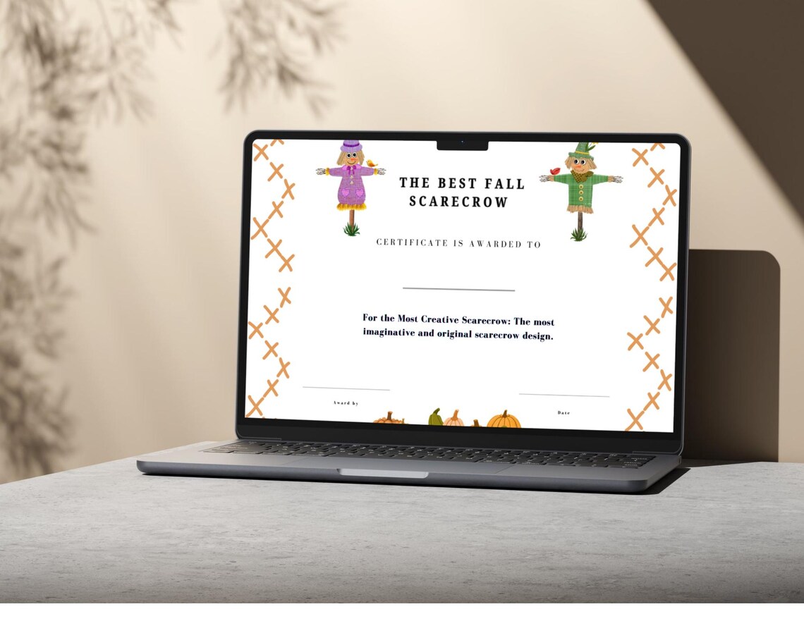 Scarecrow Awards Certificates, 20 Fall Contest Categories (pdf ...