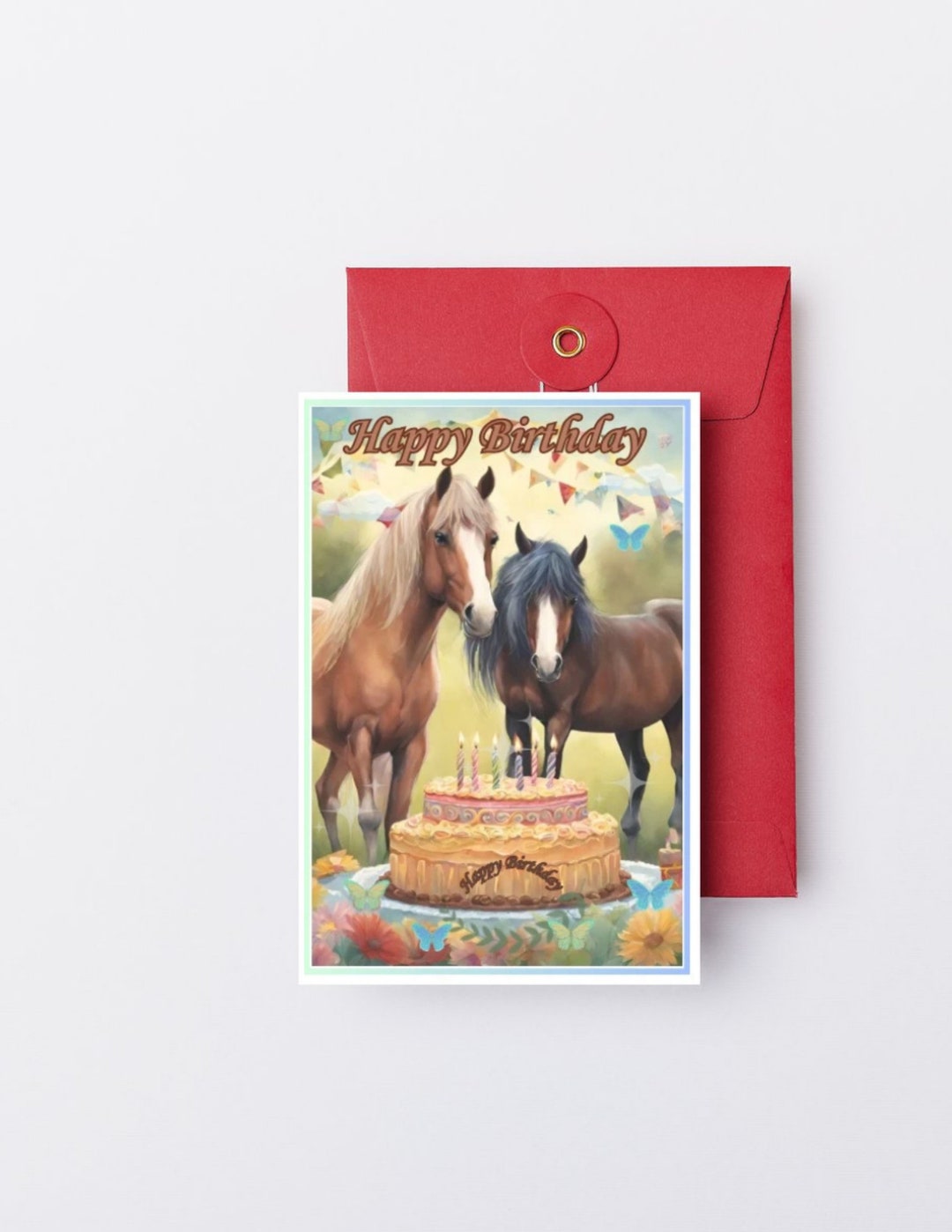 Printable Birthday Card for the Equestrian, Horse Lovers Birthday,horse ...