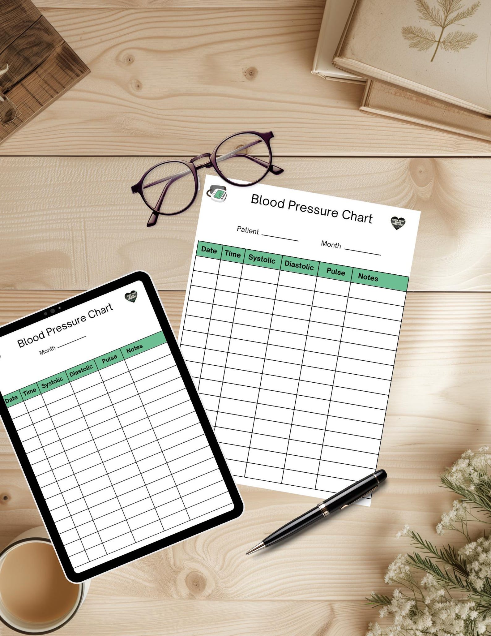 Printable Blood Pressure Chart,printable Blood Pressure Tracker ...