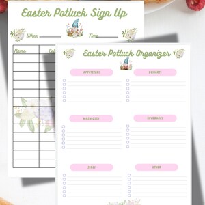 Printable Easter Potluck Sign up Sheet,easter Food Sign up Sheet ...