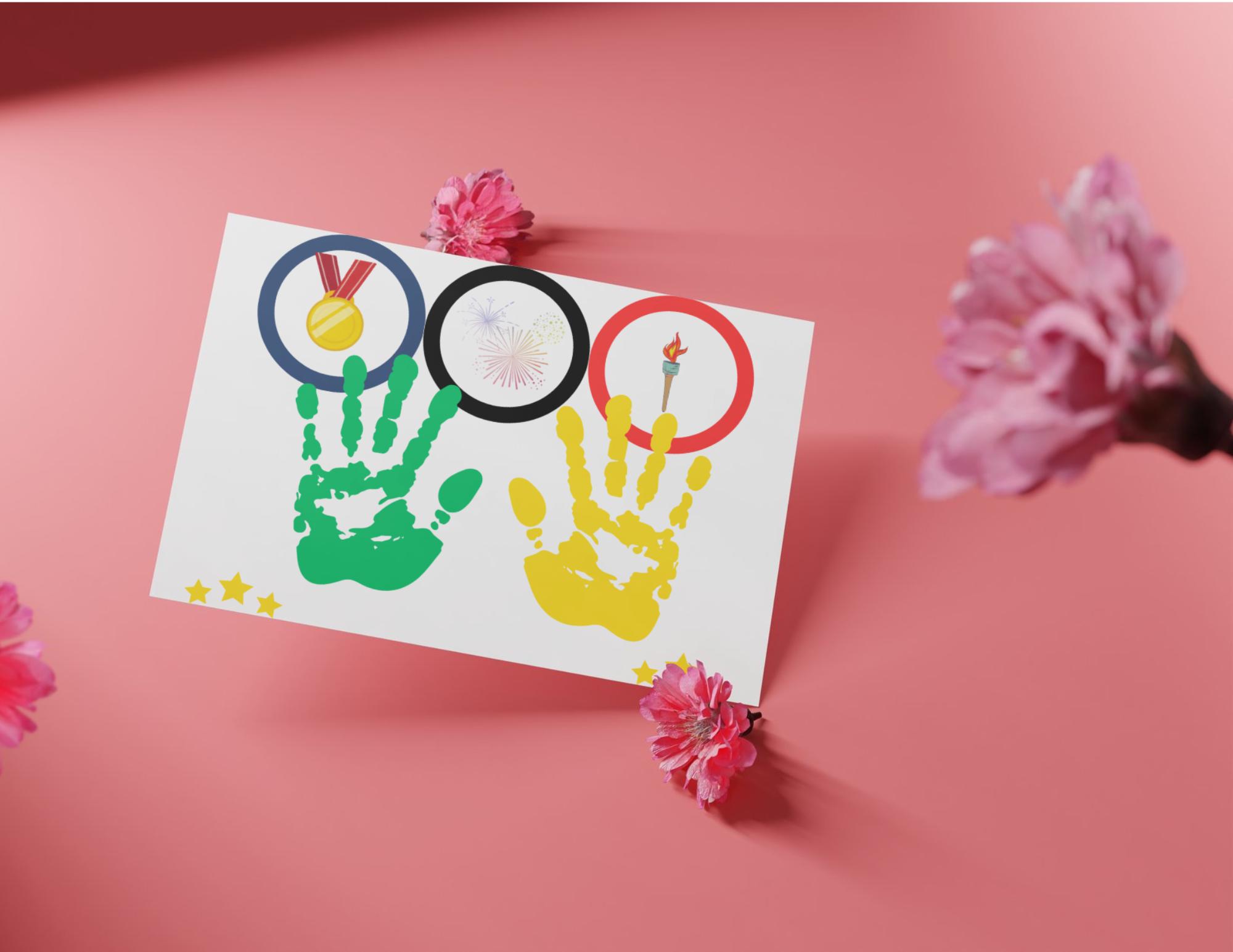 Handprint Games Craft,2026 Winter Games Handprint Art,international ...